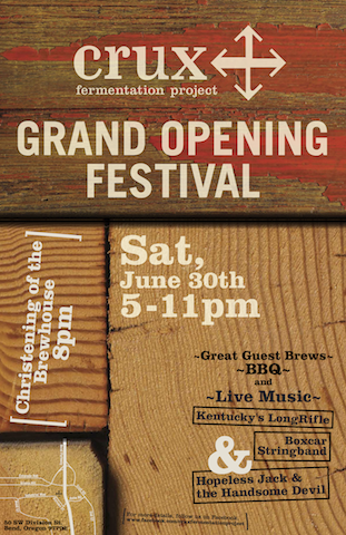 Crux Fermentation Project Grand Opening THIS SATURDAY June 30