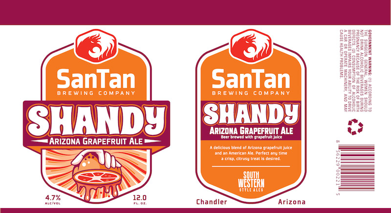 SanTan Brewing Grapefruit Shandy, New Spring Sesonal • thefullpint.com