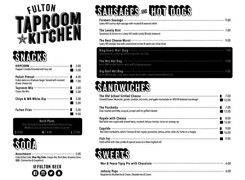 Say Hello To Fulton Beer's New Taproom Kitchen • thefullpint.com